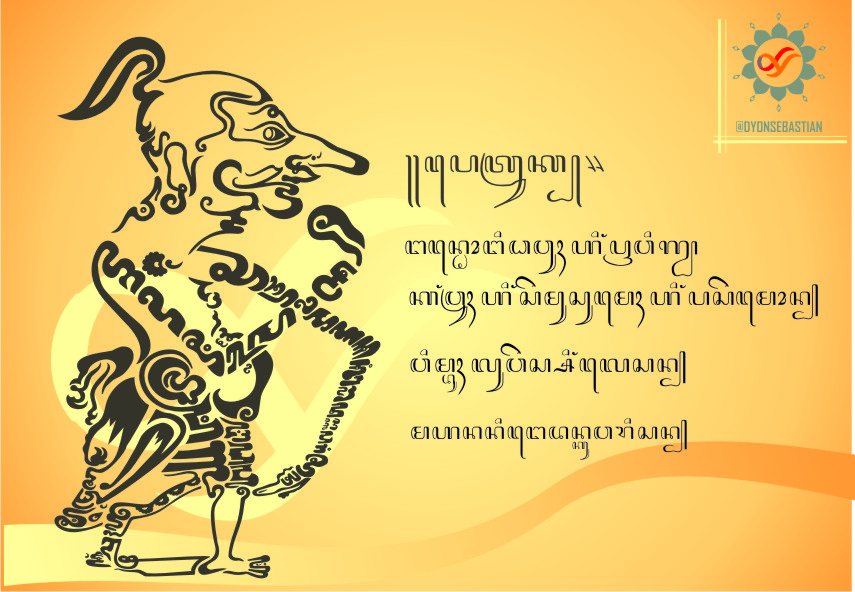 Vektor Kaligrafi Aksara Jawa: Wayang Punakawan | Carakan Jawa