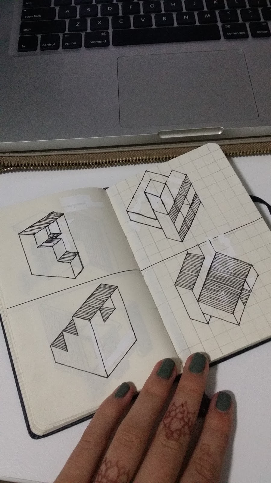Mary (May) Poole: 12 Axonometric Sketches