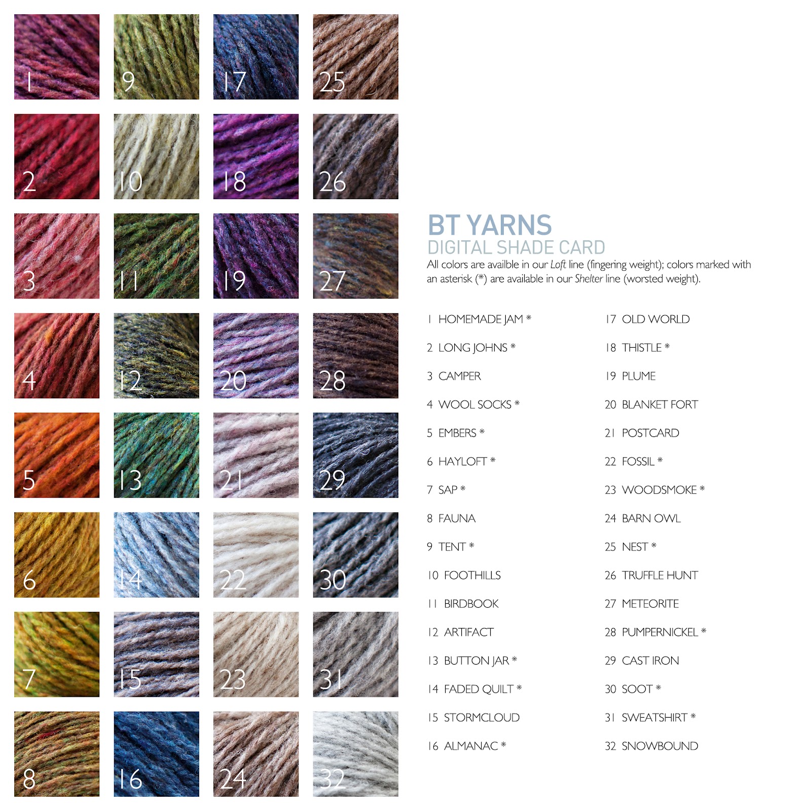 Robin Ulrich Studio: Favorite Thing - Yarn Shade Cards