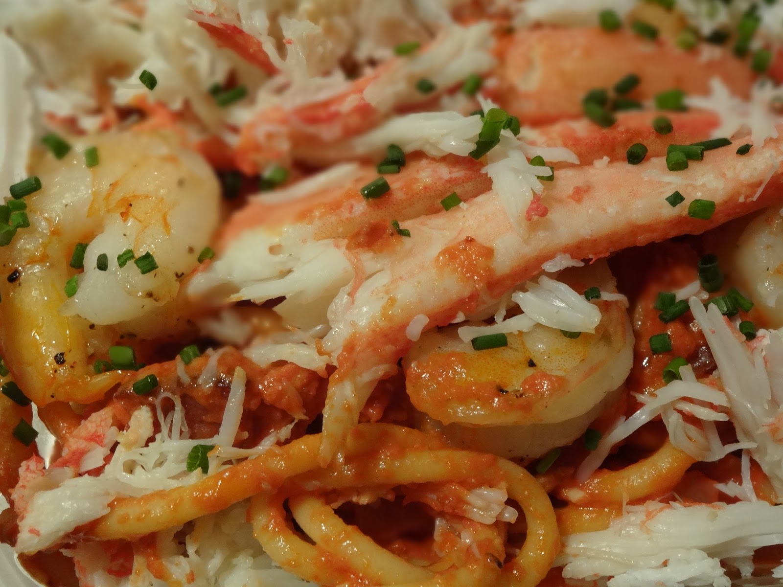 teah's cluster: Crab and Shrimp Bucatini recipe