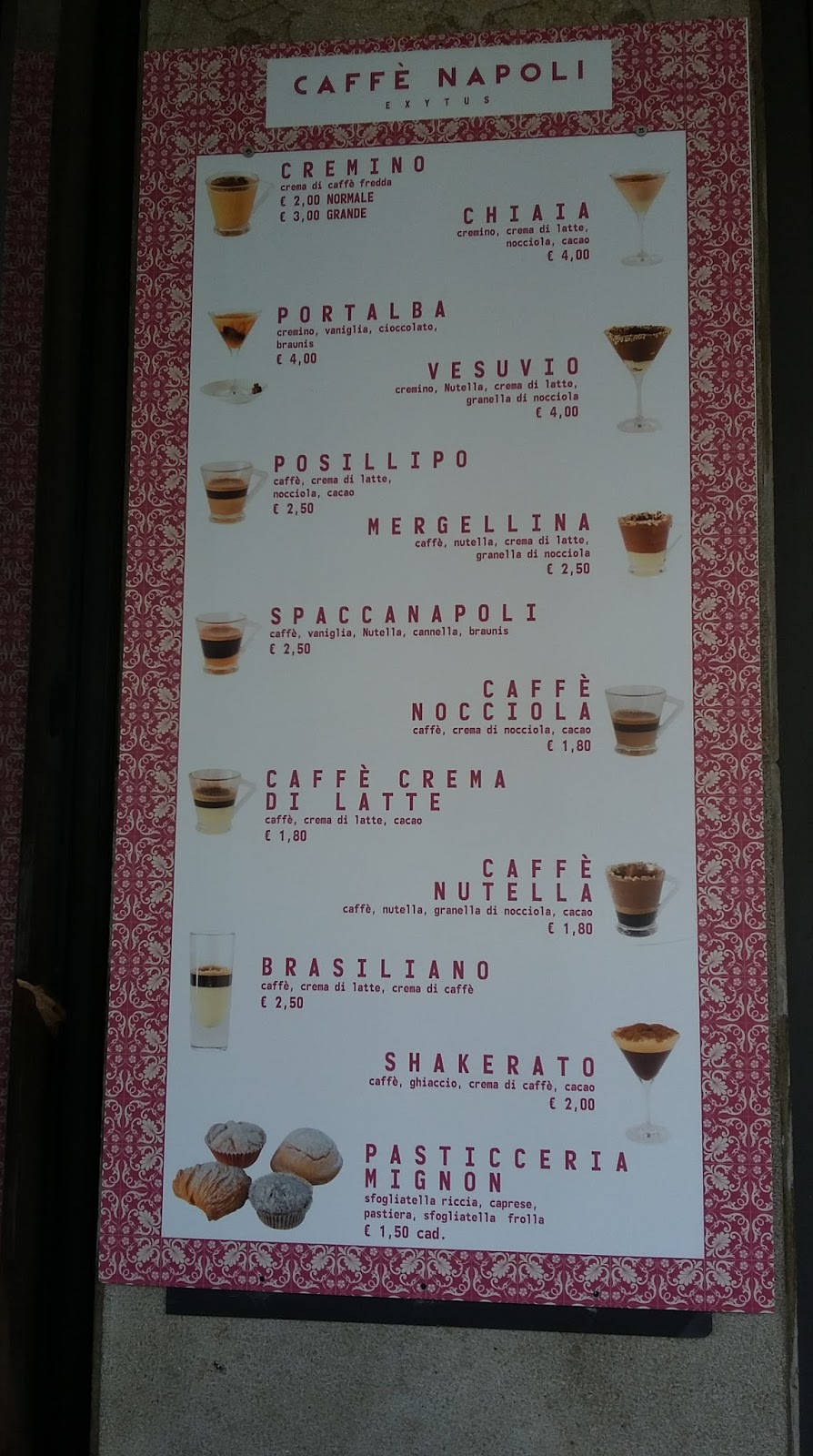 Menu e Prezzi: Caffetteria Caffè Napoli in Largo Foppa 1 a Milano