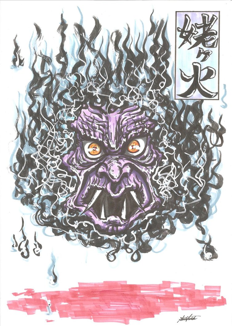 LA FRAGUA DE VULCANO: YOKAI JAPONES: "UBAGABI" (ANCIANA DE FUEGO)