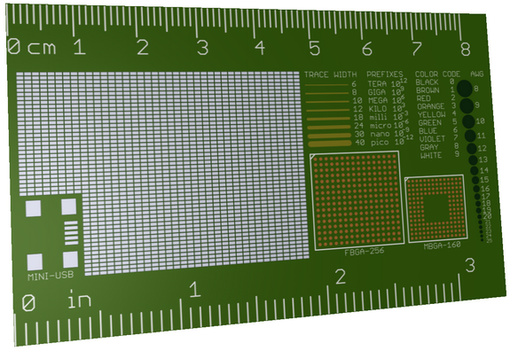 Bricotronika: Open Source PCB Ruler v1.0