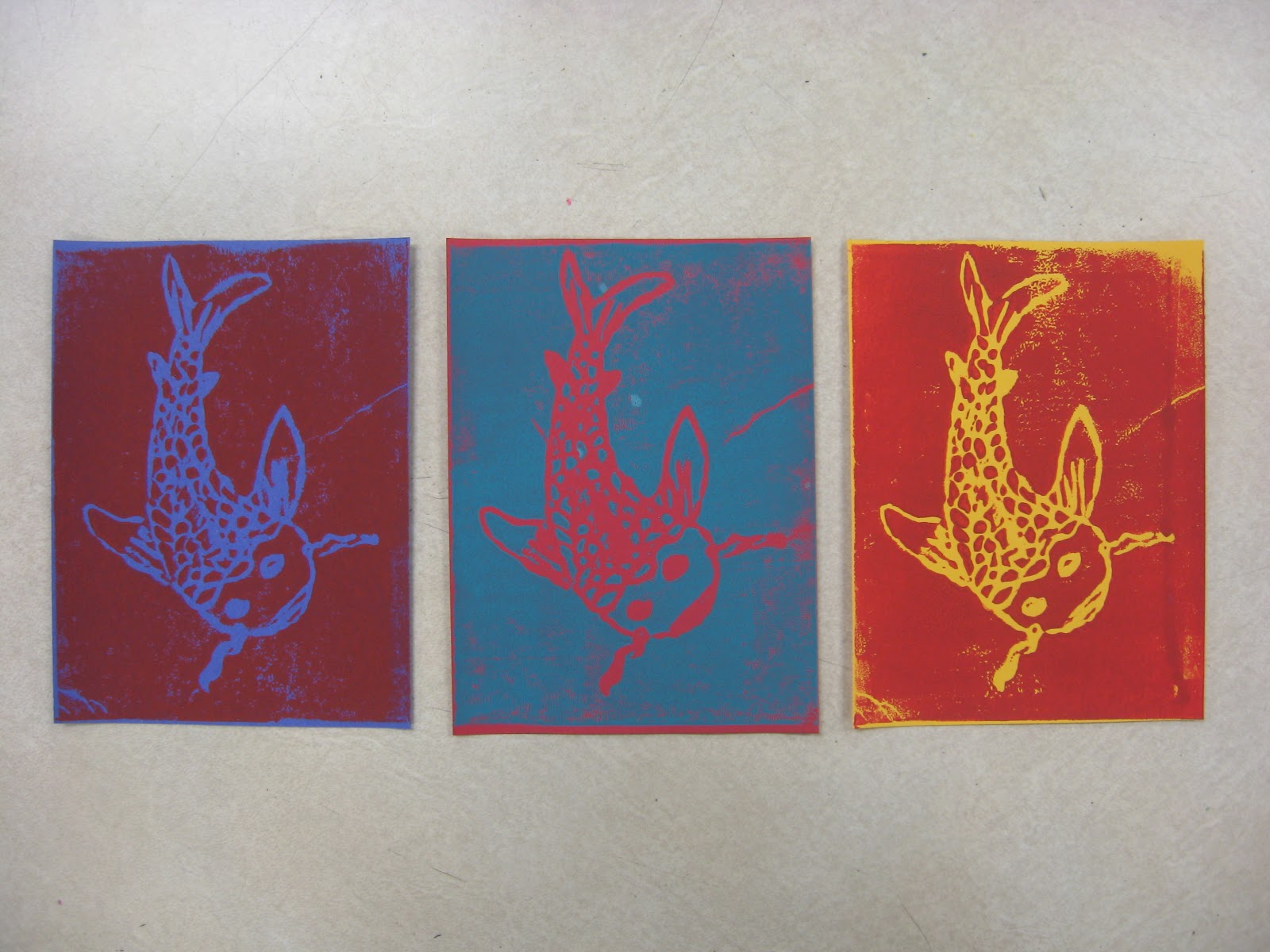 Miss Young's Art Room: 6th Grade Koi Fish Printmaking