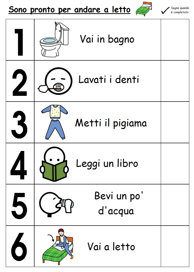 comuniCAAzione: Routine andare a letto