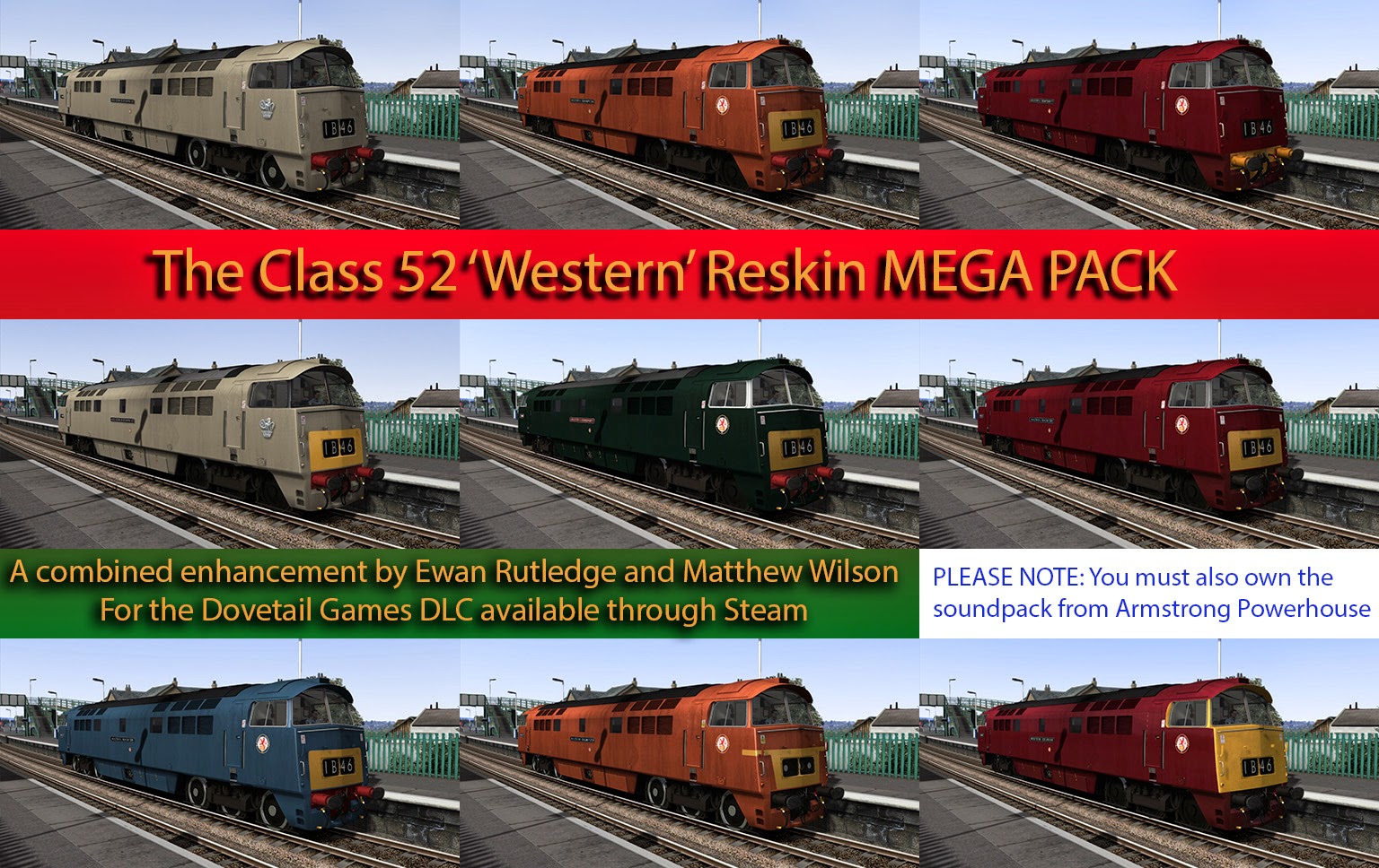 DPSimulation: New Uploads - Class 52 Mega Livery Pack
