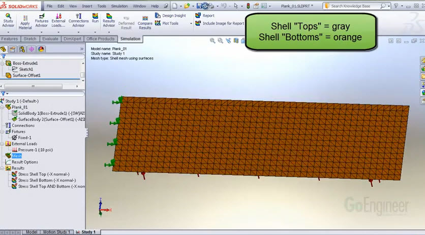 How to calculate the Stress Plot on Shell Thickness Display of ...
