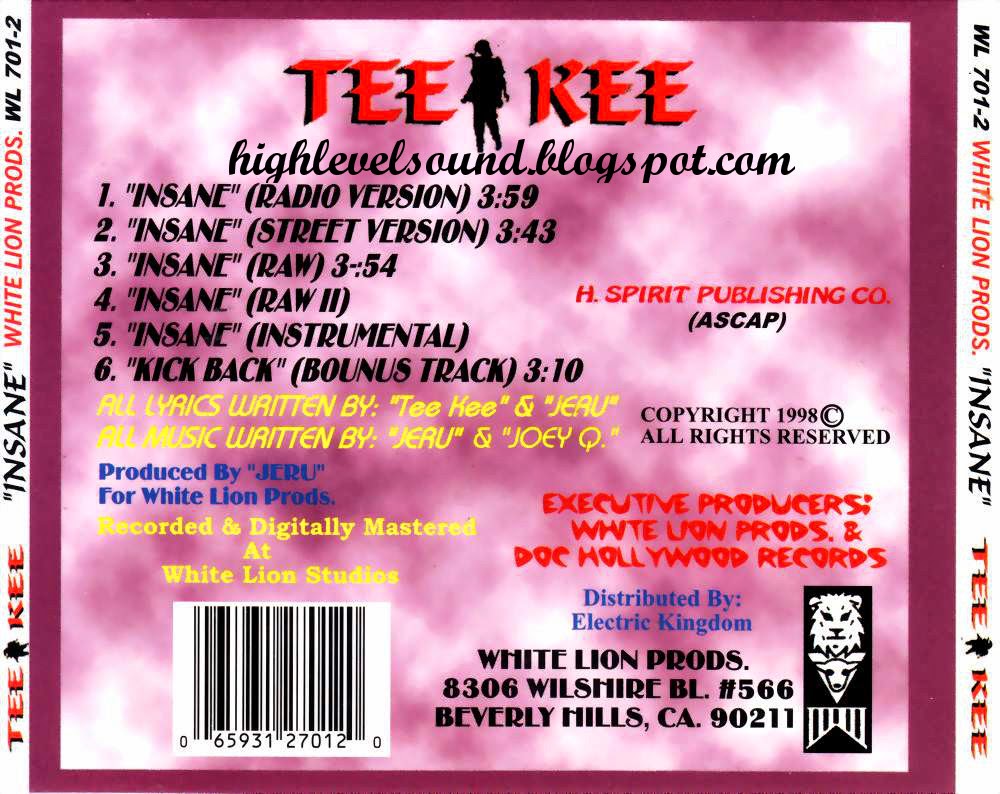 highest level of music: Tee Kee - Insane-(CDM)-1998-hlm