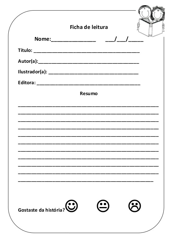 Fichas de Leitura para o Ensino Fundamental - SÓ ESCOLA