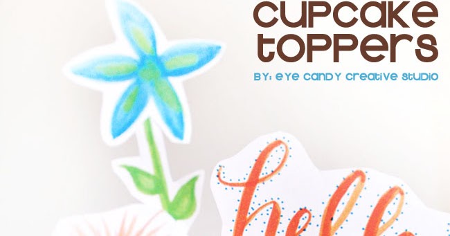 Eye Candy Creative Studio: FREEBIE :: Spring Floral Cupcake Toppers