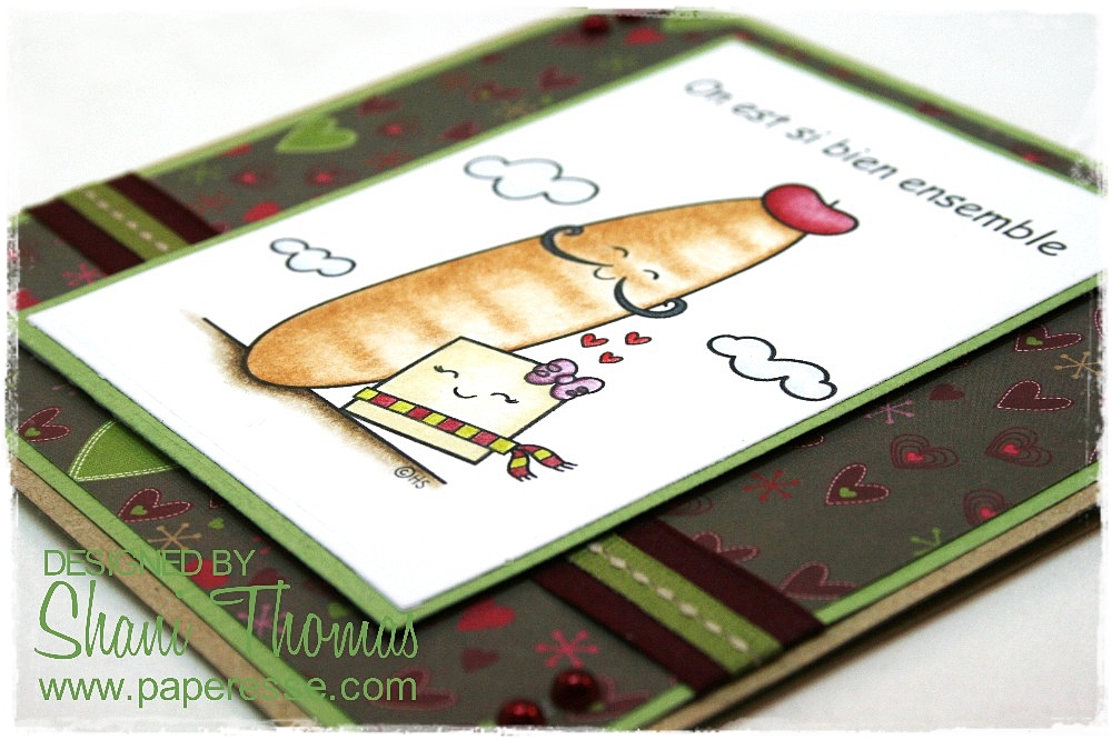 French Valentine's Day card idea – with 2 Cute Ink French Bread and ...