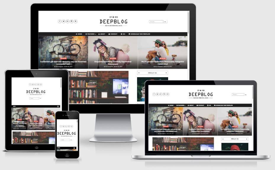 Fotub: Deep Blog - Responsive Blogger Template