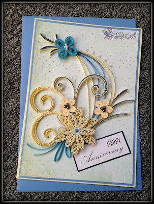 Hanezz Art: Card: Blue Cream Anniversary