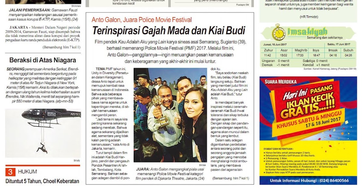 Suara Merdeka, 16 Juni 2017 - Epaper Download