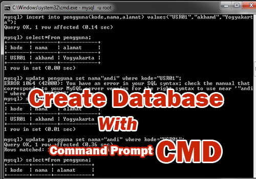 Cara Membuat Database Menggunakan Command Prompt (CMD) ~ Galeri Programer