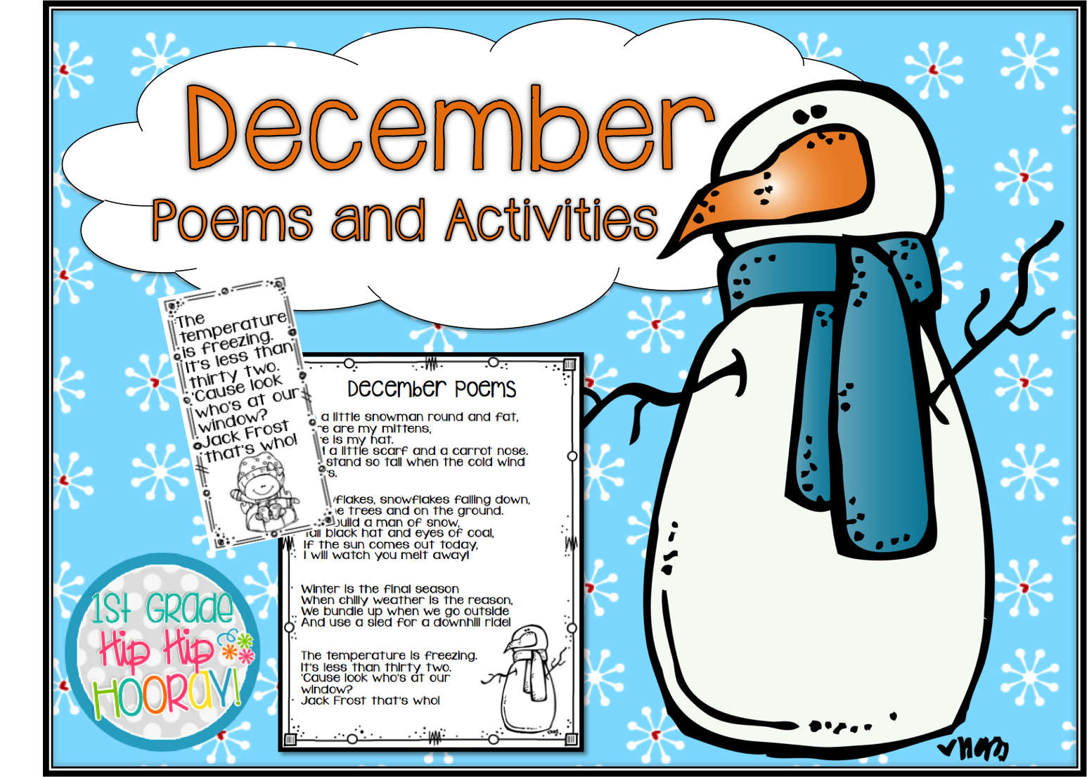 1st Grade Hip Hip Hooray!: December Poems and Activities!