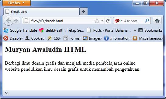 Dengan Tag font anda bisa menentukan format tampilan font dalam ...