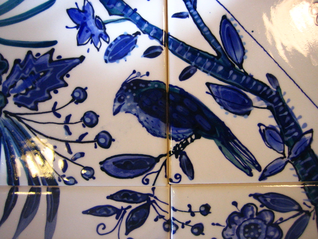 Painting It: Blue Tile Mural- "Delft" Style