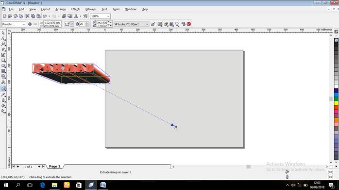 Tutorial membuat tulisan 3d di coreldraw x12