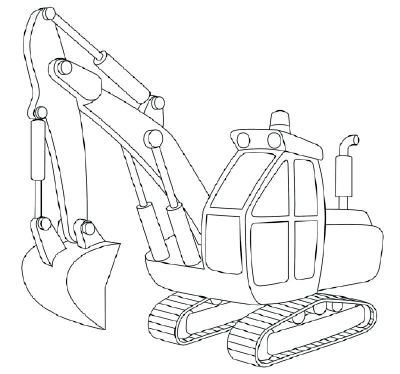 Cartoon Pictures: How to Draw Excavators in 11 Steps