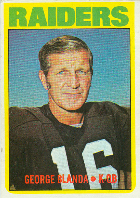 1972 Football Cards: Oakland Raiders