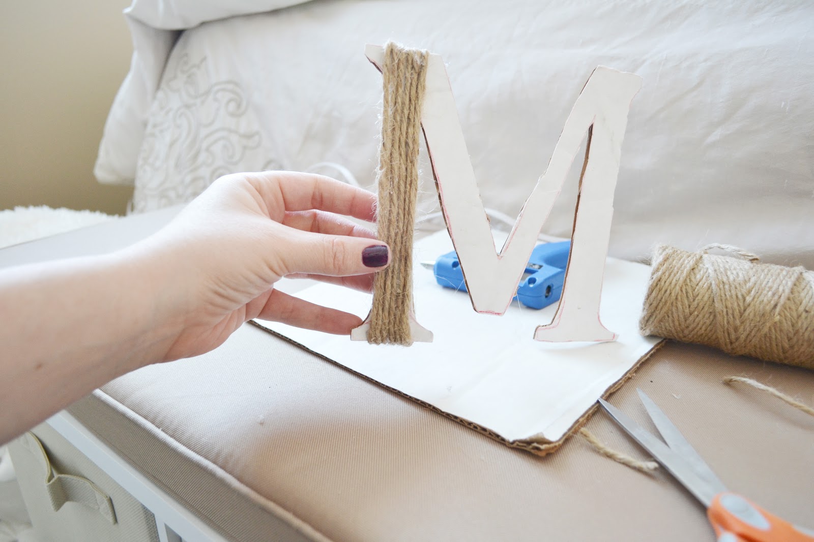 Fawn Over Baby: DIY: Twine-Wrapped Initials