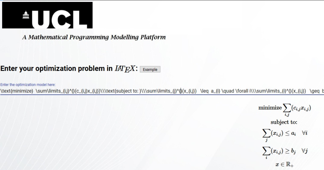 Yet Another Math Programming Consultant: Latex As Modeling Language