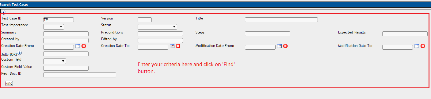 Search Test Cases in TestLink | Tutorialzgeek