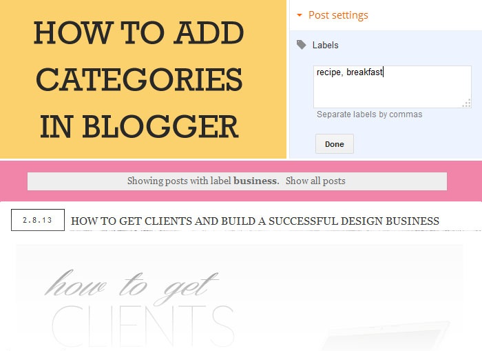 How To Add a Categories Section to a Blogger Blog (Blogspot Blog ...