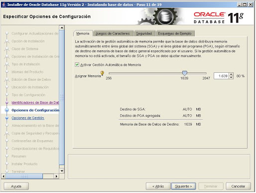 INTERFAZ GRAFICA DE ORACLE 11G R2 | DBMS ORACLE