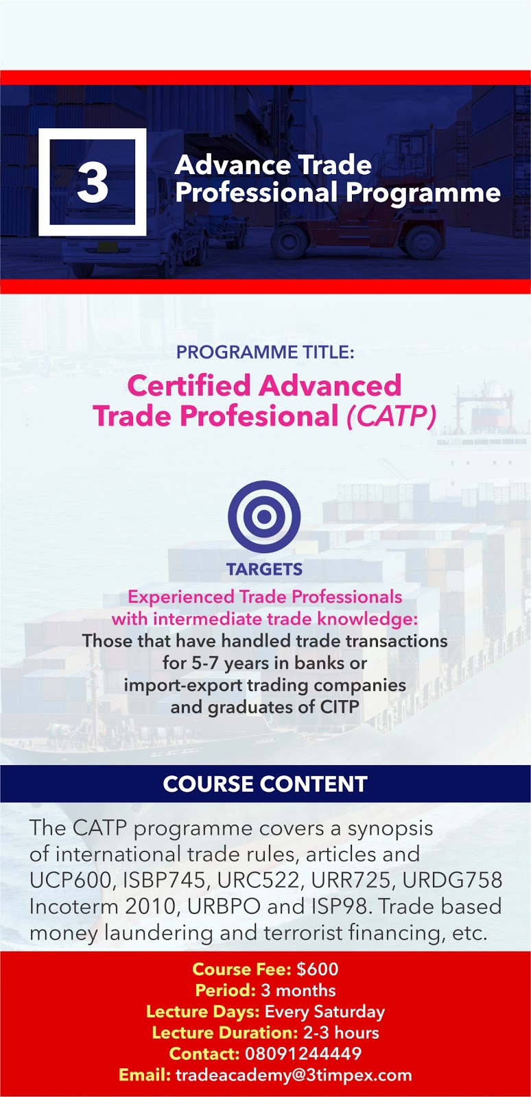 Certified Advanced Trade Professeional (CATP) | TradeInfoPortal