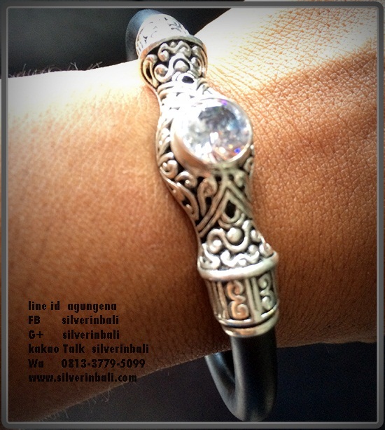 perhiasan dan aksesoris perak bakar bali gelang cowok gelang silver ...