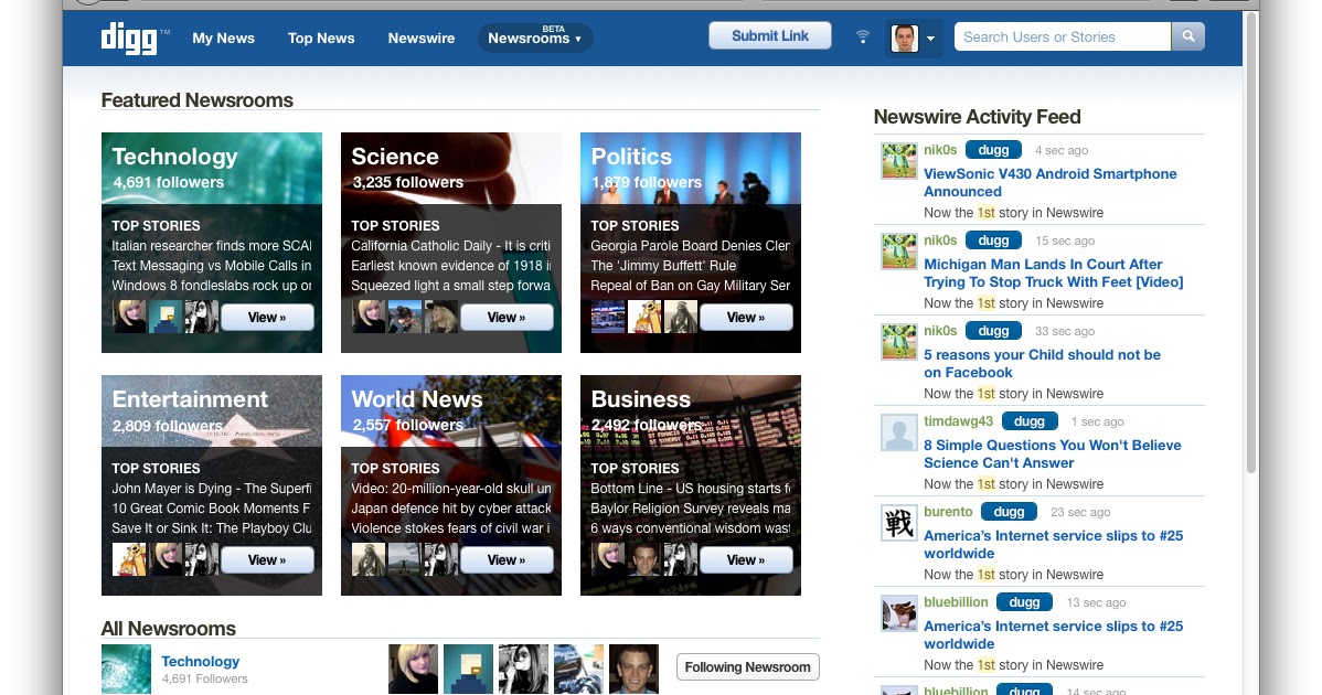 Digg Launches Newsroom In Beta - Get An Invite Now! ~ damondnollan.com