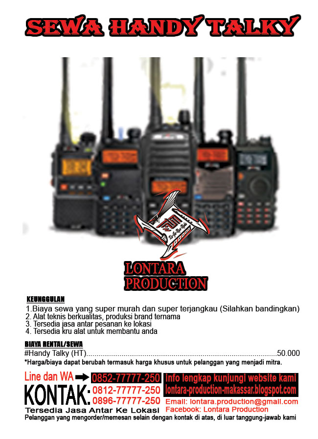 LONTARA PRODUCTION: Rental Handy Talky (HT) Makassar