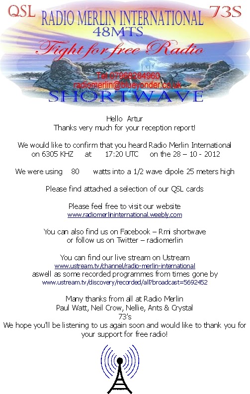 MARESME DX: QSLs Radio Merlin