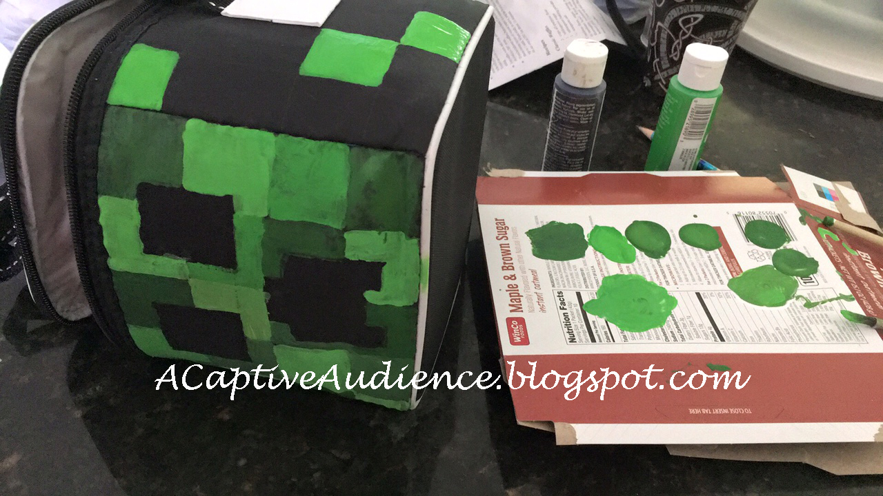 Finally! A Captive Audience: Minecraft Lunch Box