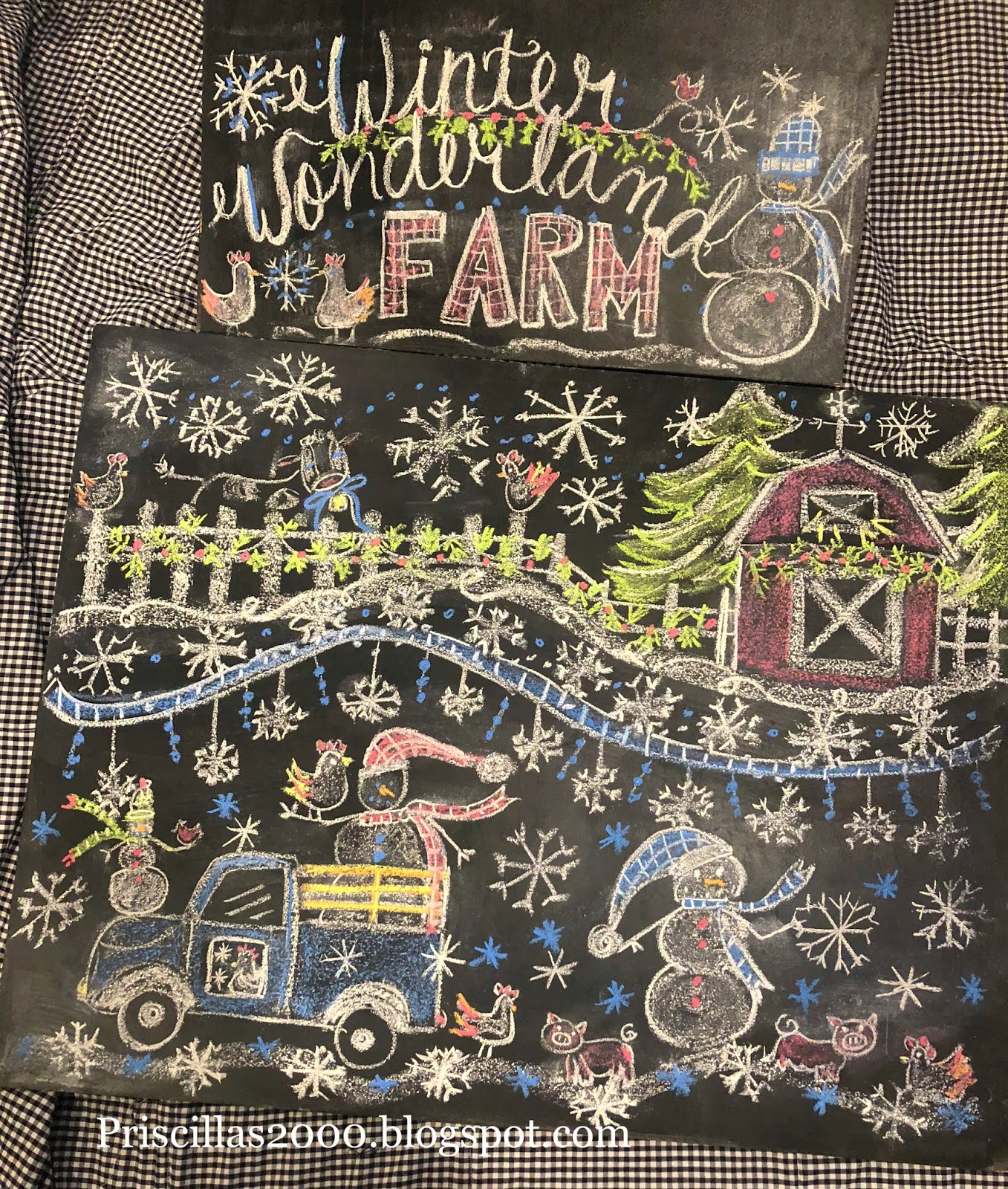Priscillas: Winter Wonderland Farm..Chalk On The Farm
