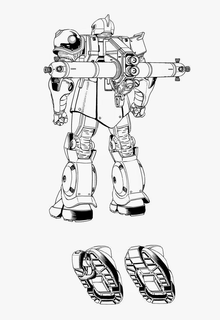 Gundam Thunderbolt Series Line Art