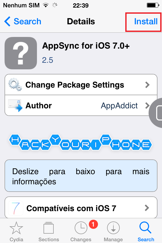 Como instalar o AppSync para iOS 7 / Tweak / Cydia / - MITUTORIAIS