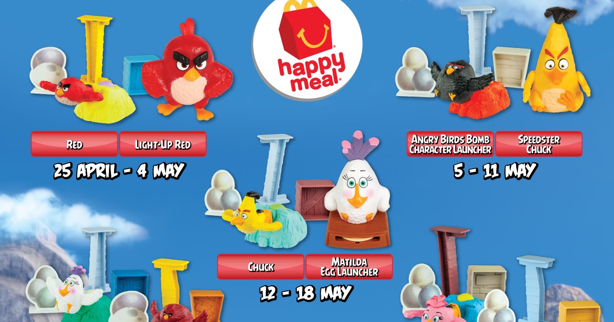 Apr25-Jun1: FREE 10 limited edition McDonald's Happy Meal Angry Birds ...