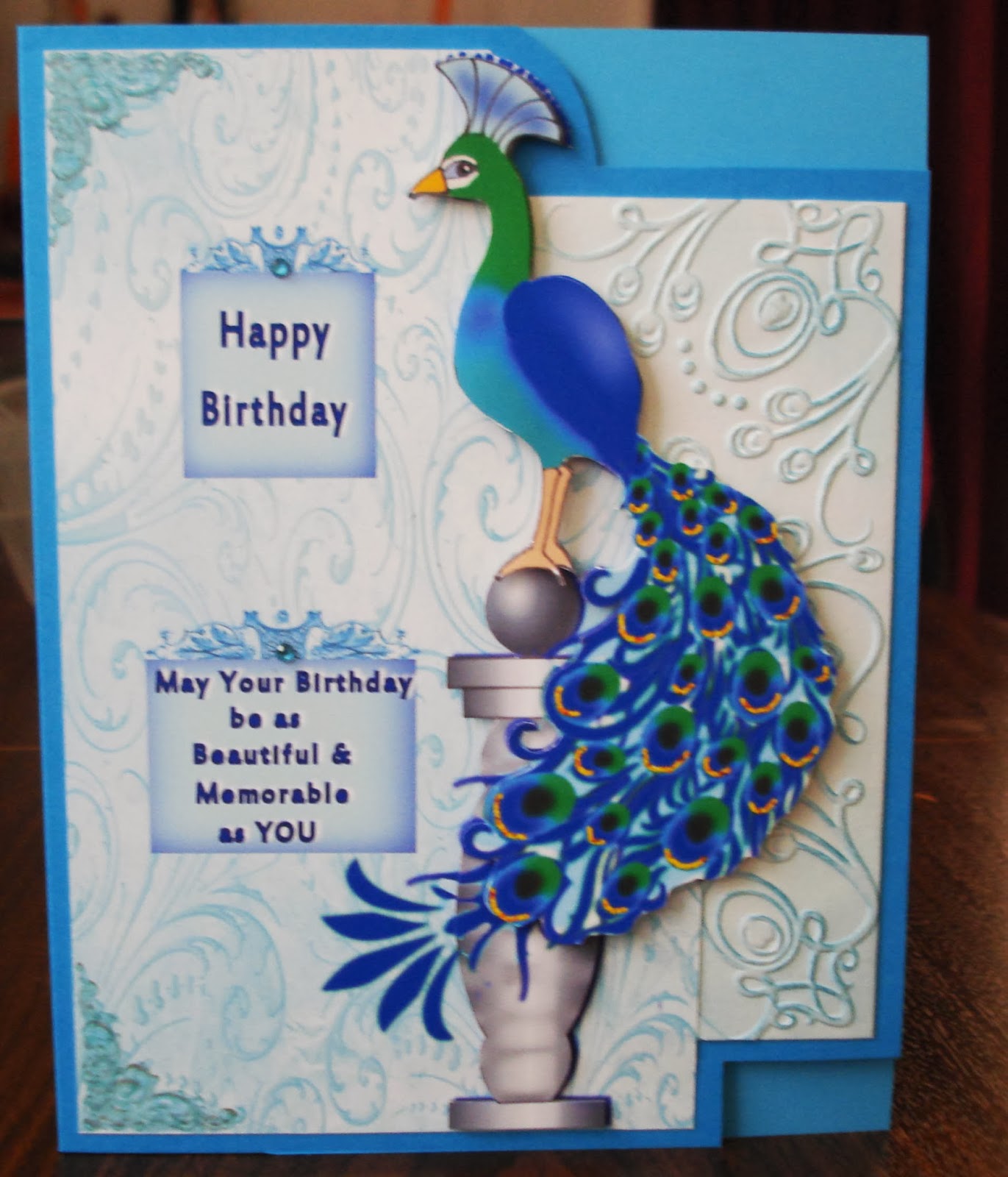 Lorraine Lives Here: Peacock Card Lorraine Lives Here: Peacock Card