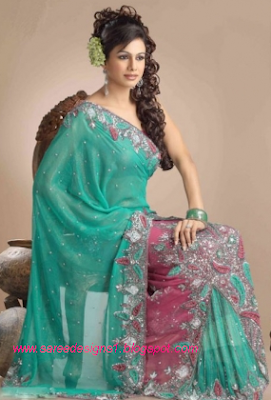 Saree Designs,Saree Shops: Stone Work Saree Designs