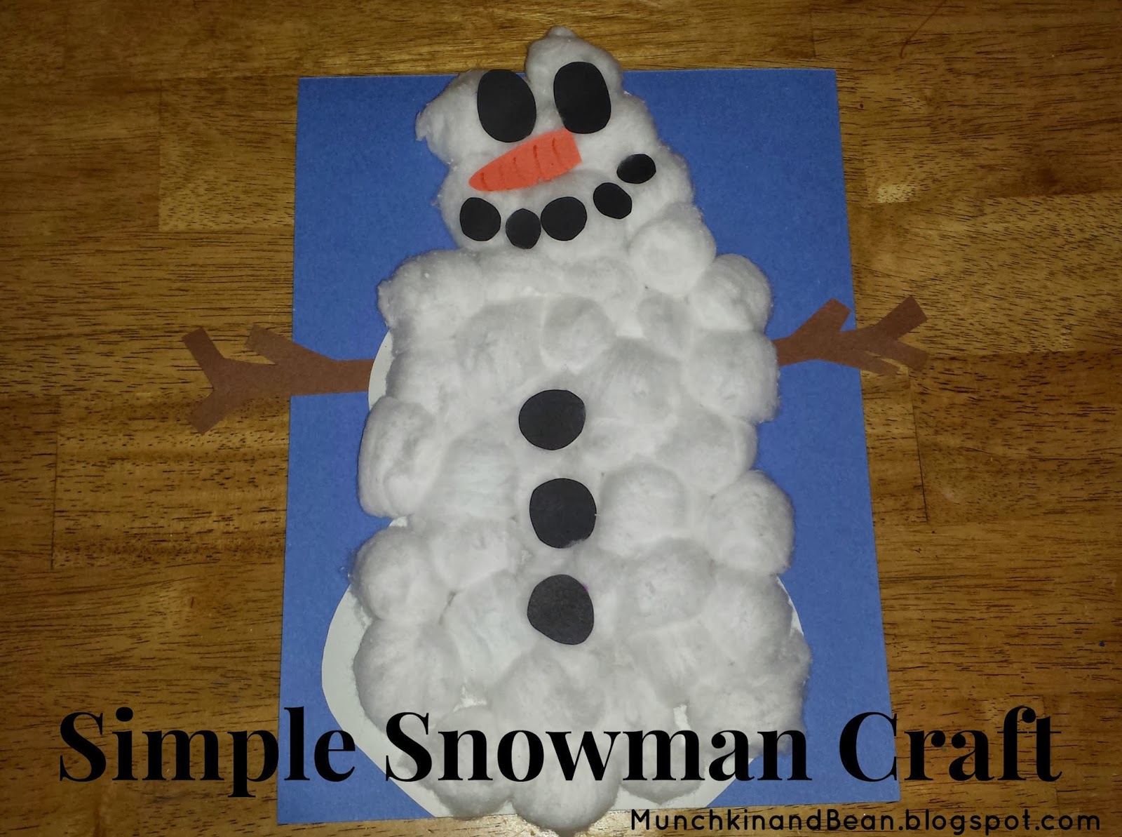 Munchkin and Bean: Simple Snowman Craft