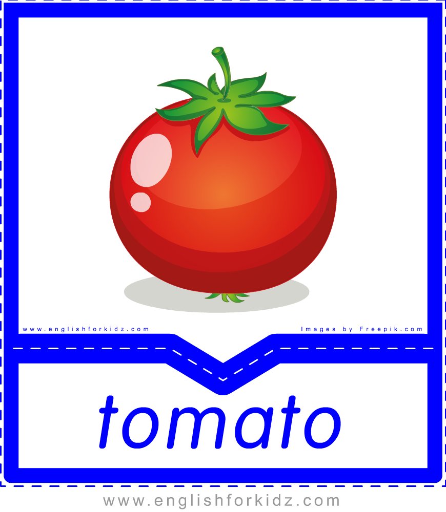 Fruits & Vegetables Flashcards. Part 5.