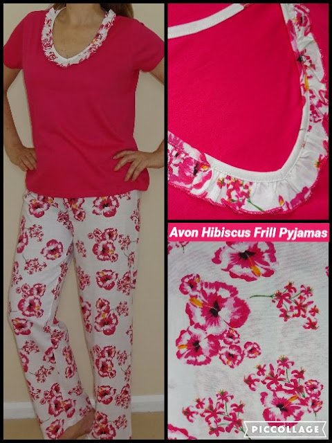 Wendy's Delights: Hibiscus Frill Pyjamas from Avon