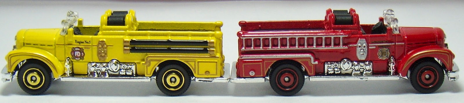 Matchbox 1963 Mack Model B Fire Engine and Seagrave Fire Truck