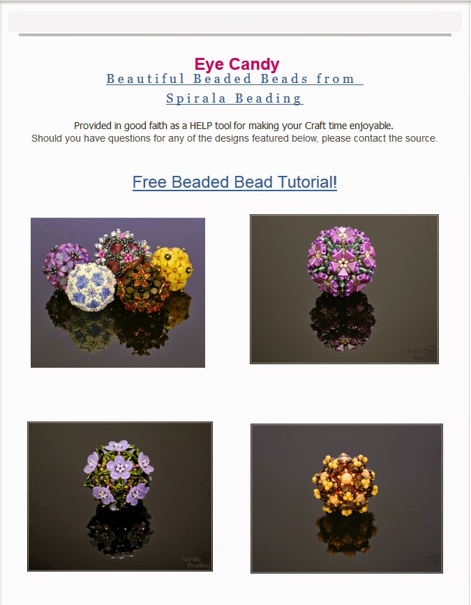 Spirala beading: My Beaded Beads in Bead-Patterns.com Newsletter