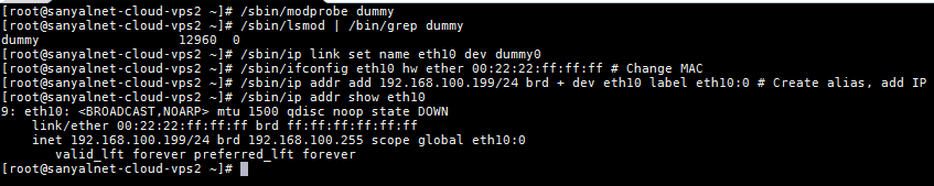 Create a local dummy virtual network interface on Linux | CentOS 7 ...