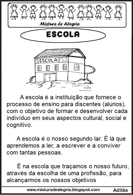 TEXTOS INFORMATIVOS - OBJETOS ESCOLARES - Mistura de Alegria