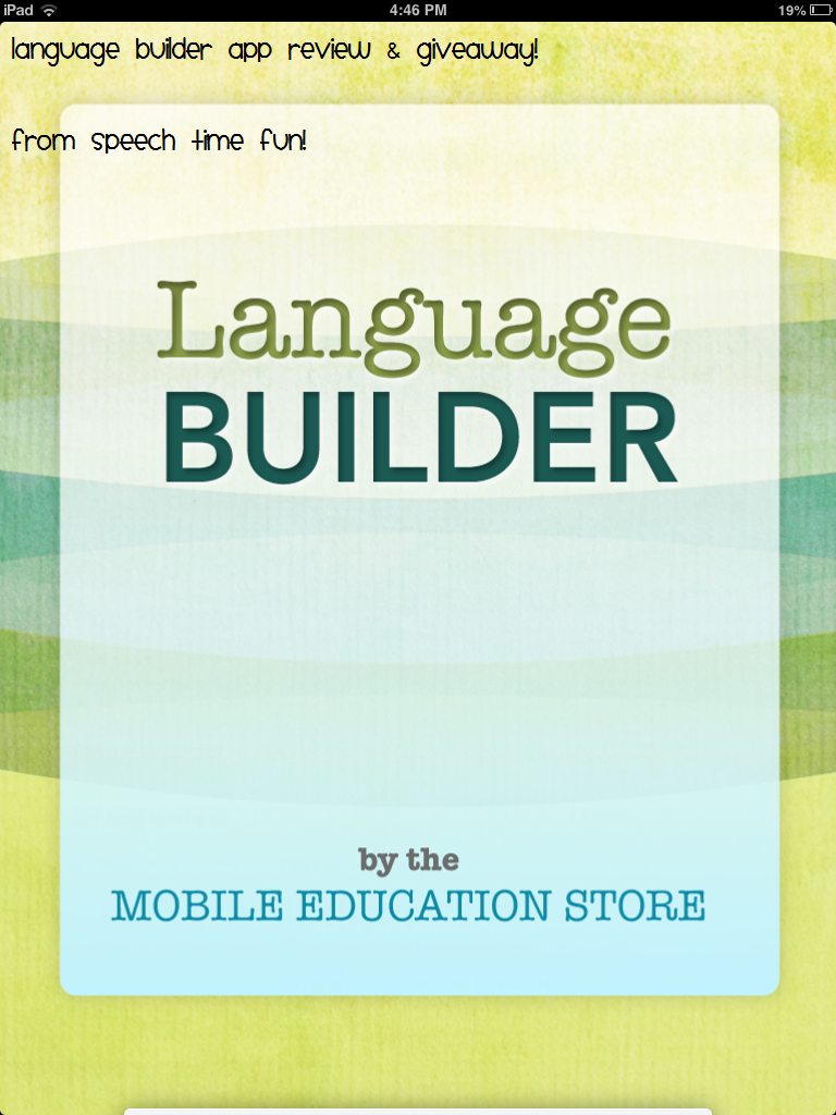 Language Builder: App Review & Giveaway! - Speech Time Fun: Speech and ...